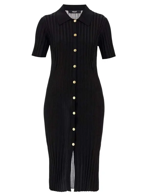 Versace Knitted Mini Dress - Black