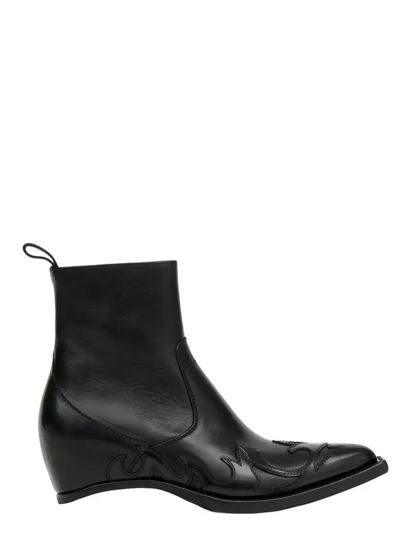 MAISON MARGIELA Heel-less Western Flame Boots - Black