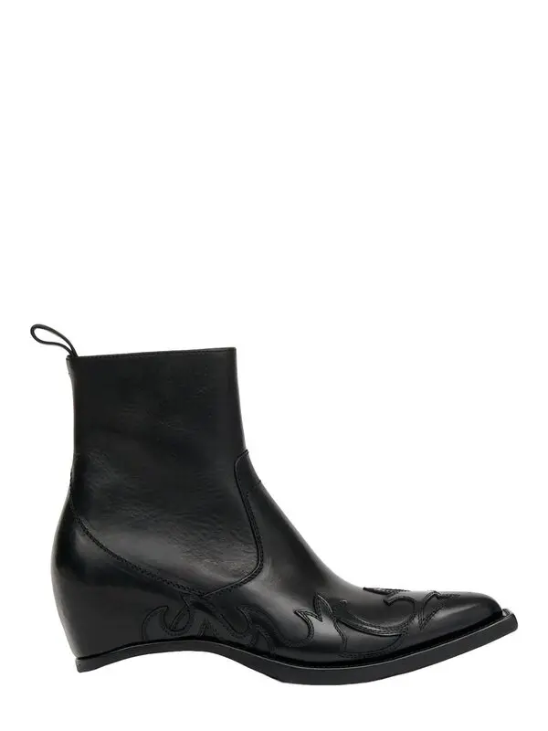 MAISON MARGIELA Heel-less Western Flame Boots - Black