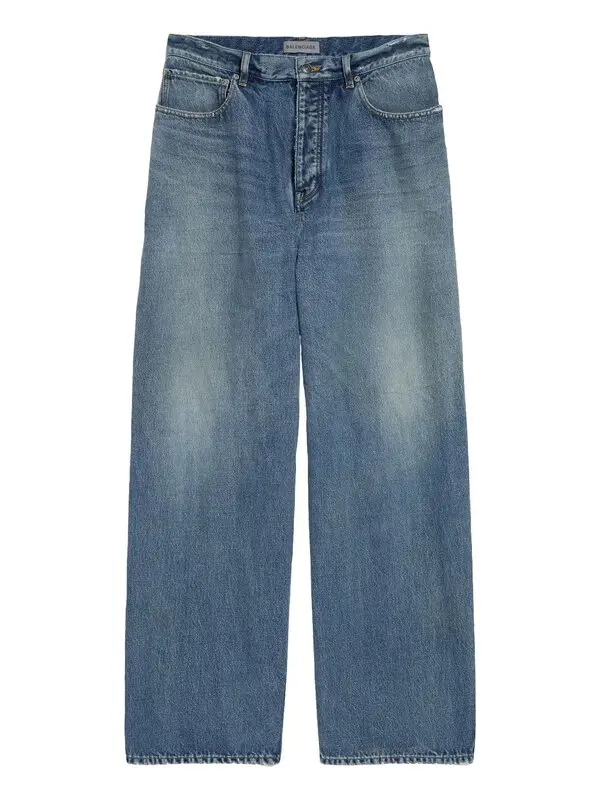 Balenciaga Baggy Jeans In Organic Japanese Denim - Blue