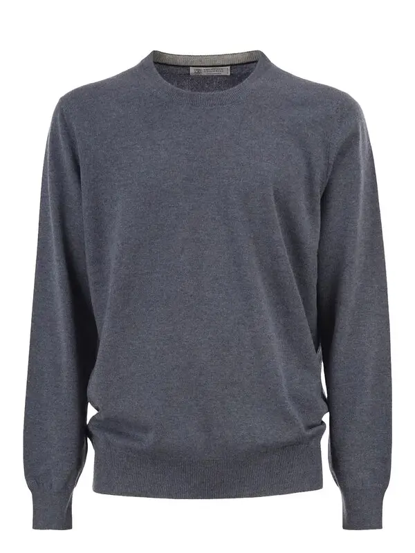 Brunello Cucinelli Cashmere Crew Neck Pullover - Gray