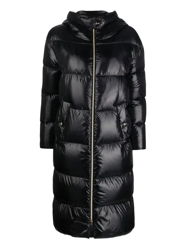 Herno Long Quilted Puffer Jacket - Black