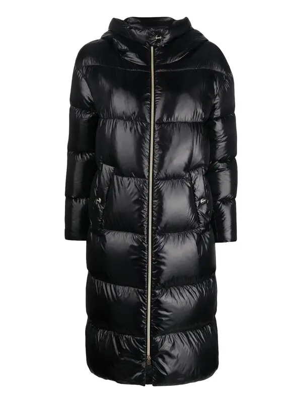 Herno Long Quilted Puffer Jacket - Black