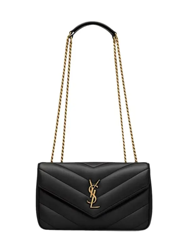 Saint Laurent Loulou Small Bag In Matelassé Lambskin - Black