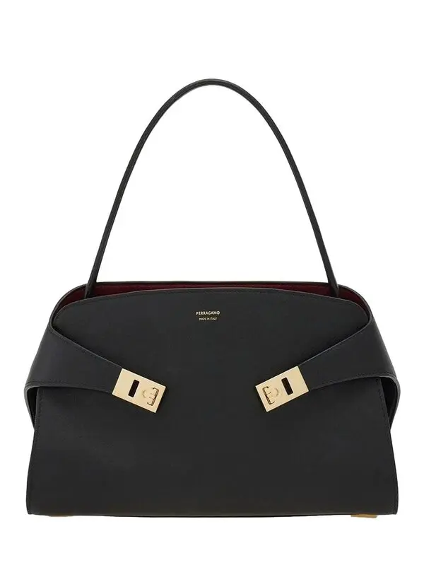 FERRAGAMO Hug Soft Shoulder Bag - Black