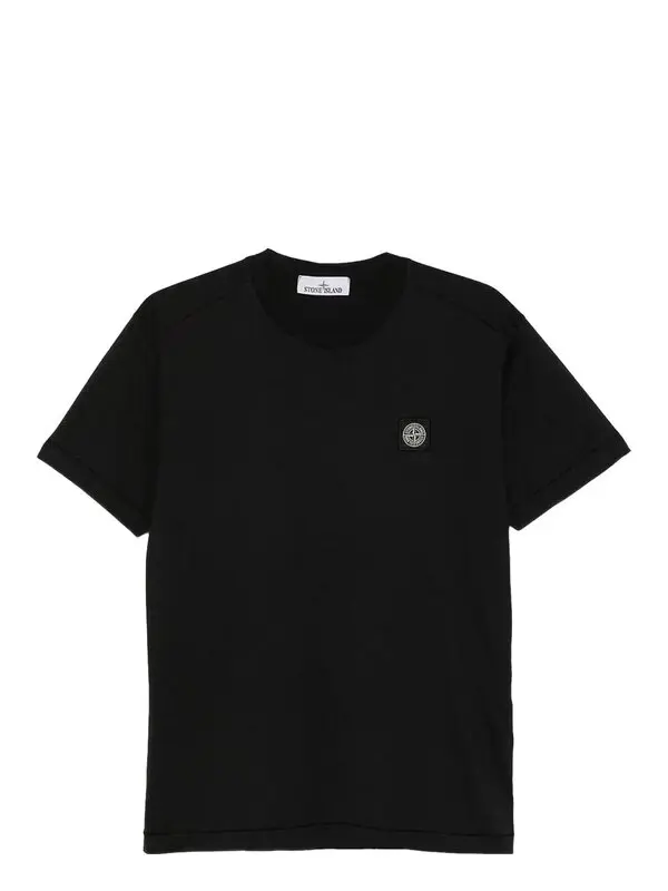 Stone Island Slim Fit T-shirt With Compass Badge - Black