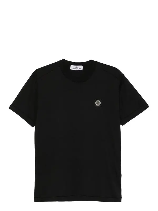 Stone Island Slim Fit T-shirt With Compass Badge - Black