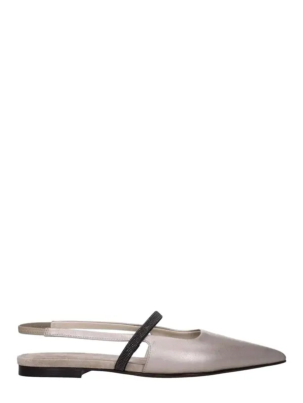 Brunello Cucinelli Slingback Flats - Cream