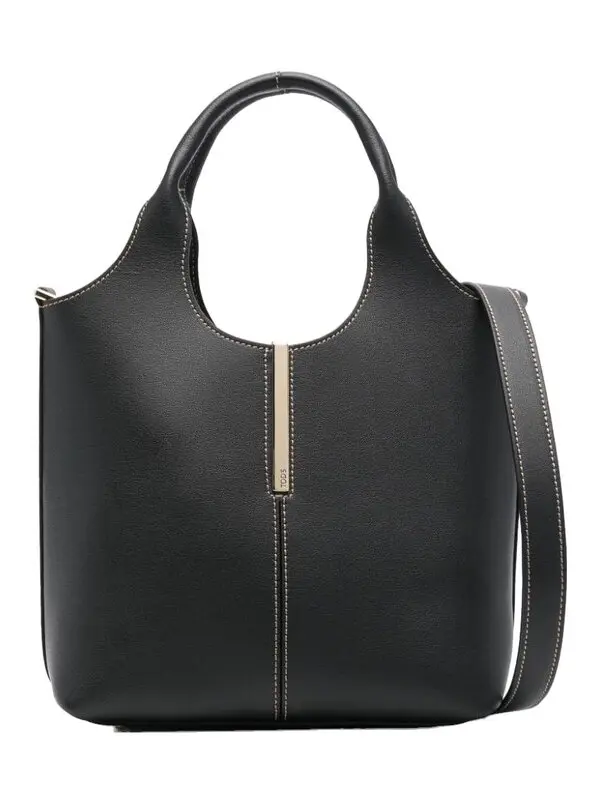 TOD'S Leather Mini Tote Bag - Black