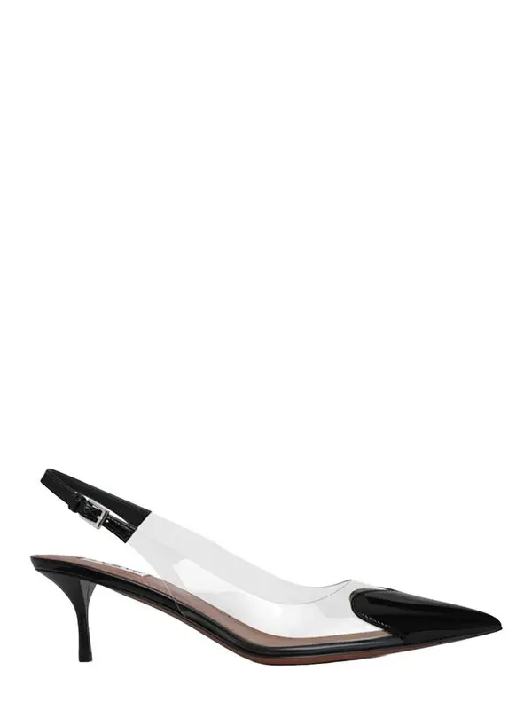 Alaïa Patent Leather Le Cœur Slingbacks - Black