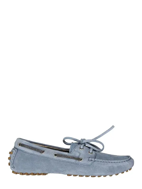 Brunello Cucinelli Suede Loafers - Blue