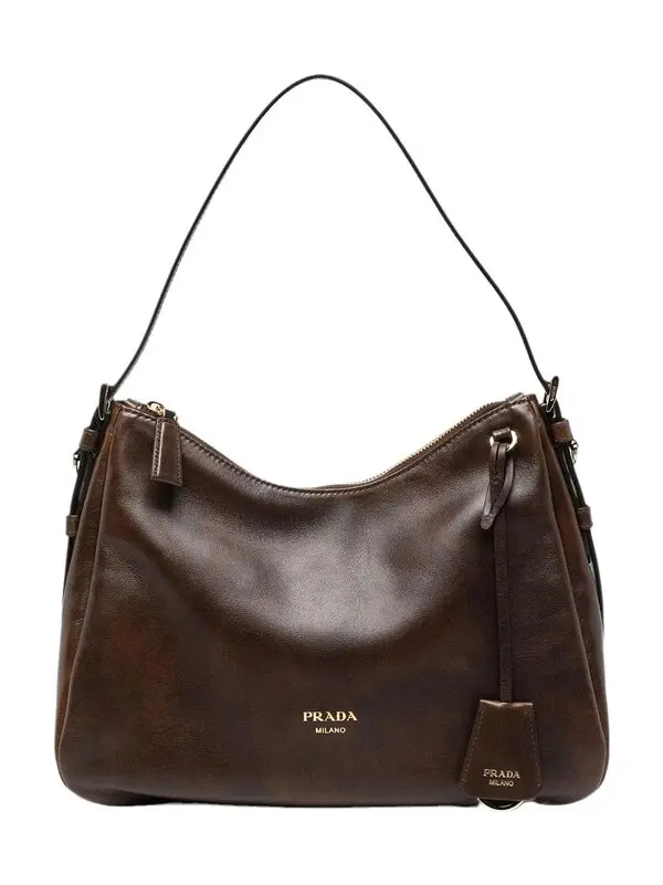 Prada Leather Shoulder Bag - Brown