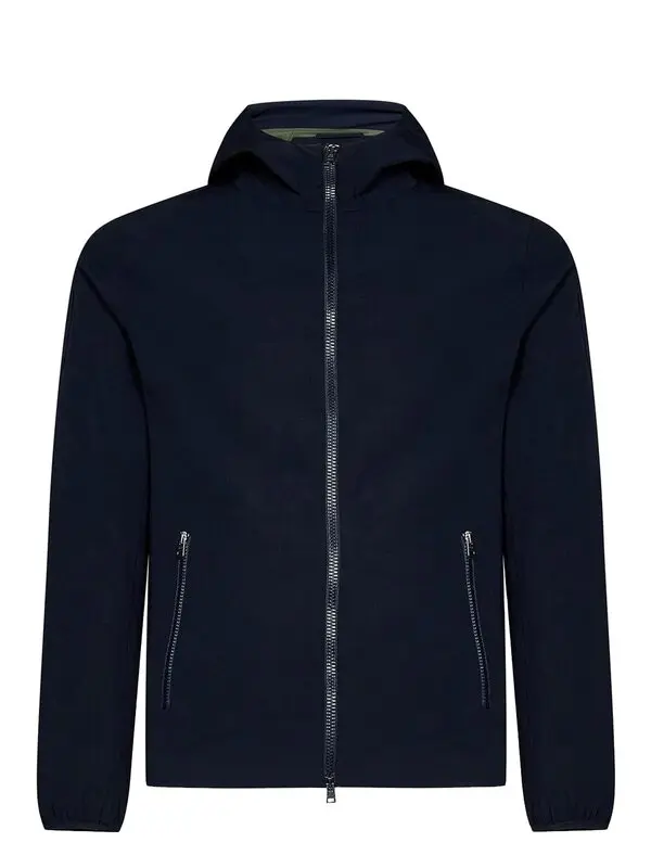 Herno Hooded Jersey Jacket - Blue