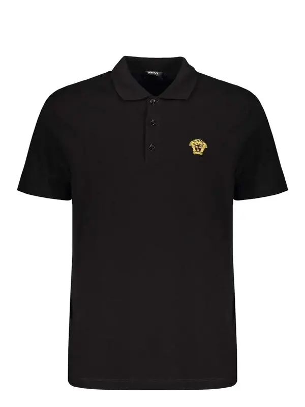 Versace Cotton Polo T-shirt - Black