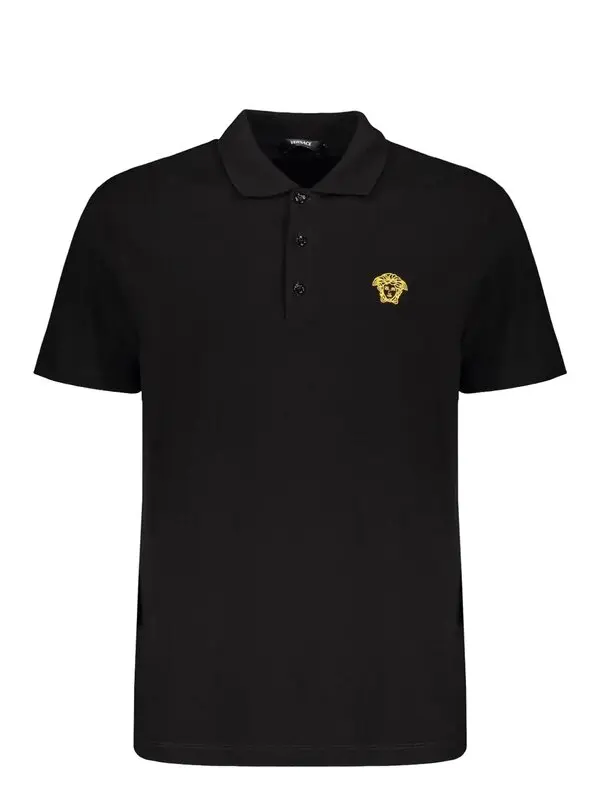 Versace Cotton Polo T-shirt - Black