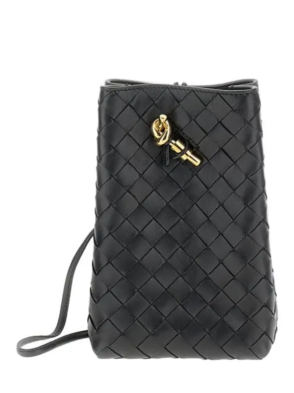 Bottega Veneta Woven Leather Phone Pouch - Multicolor