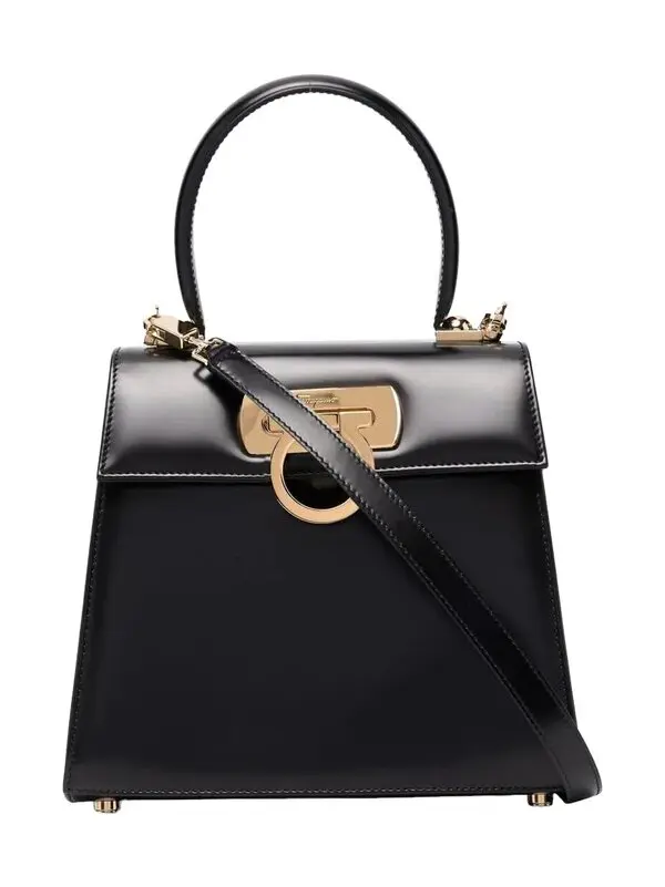 FERRAGAMO Iconic Small Top Handle Bag - Black