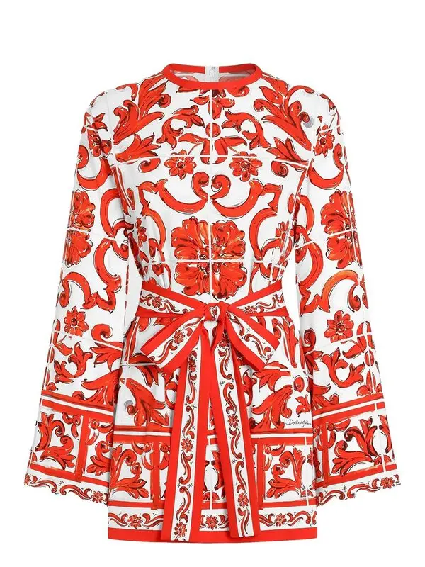 Dolce & Gabbana Silk Charmeuse Shirt - Multicolor