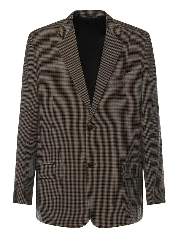 Balenciaga Washed Lyocell Single Breasted Blazer - Brown