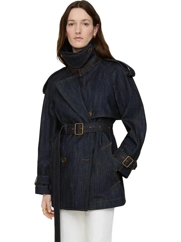 Burberry Fitzrovia Trench Coat - Blue