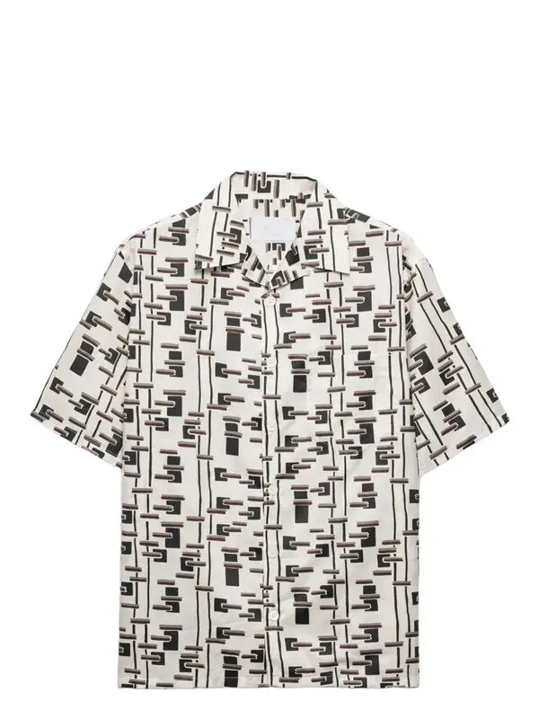 Prada Printed Cotton Blend Bowling Shirt - Multicolor
