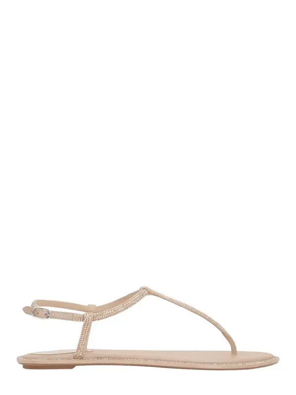 Rene Caovilla Diana 10 Crystal Flat Sandals - Multicolor