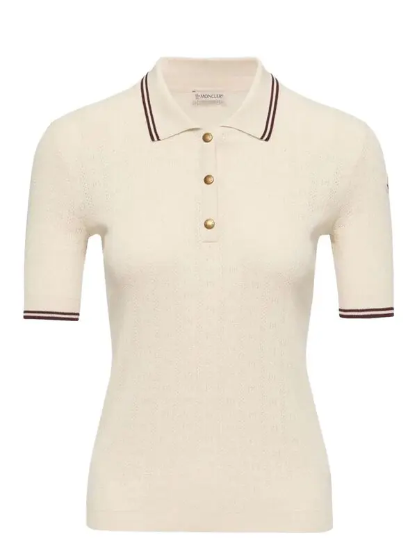 Moncler Rhombus And Logo Pattern Cotton Polo Shirt - Multicolor
