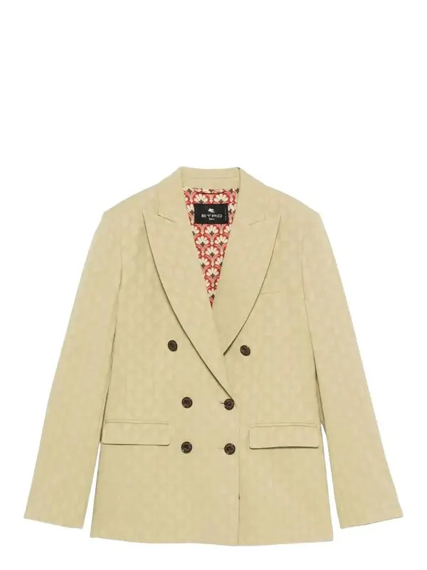 Etro Double-breasted Fitted Paisley-motif Blazer - Multicolor