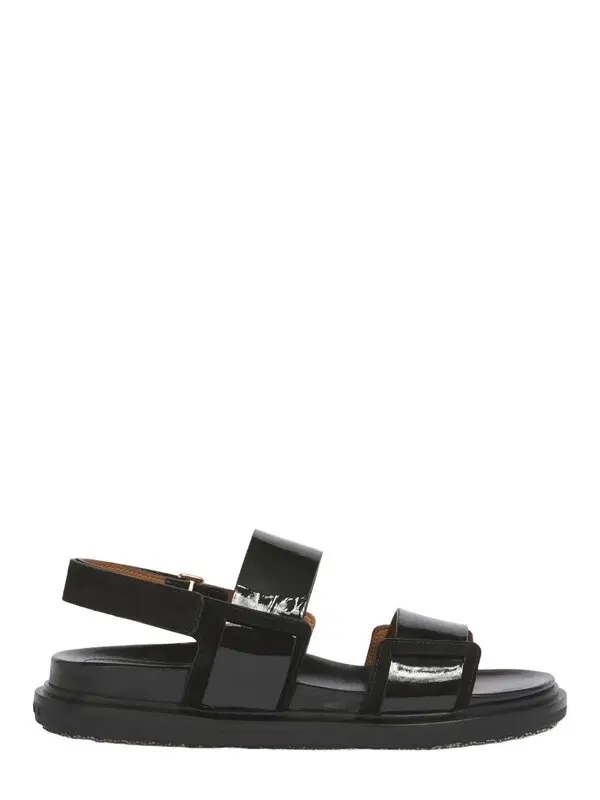 Marni Fussbett Double-strap Leather Sandals - Black