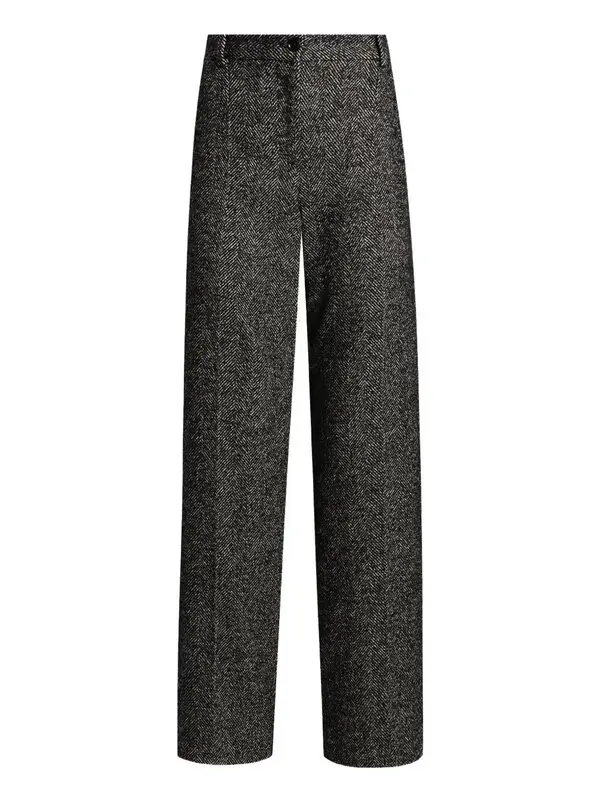 Dolce & Gabbana Wool Herringbone Trousers - Multicolor