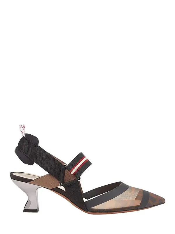 Fendi Tech Mesh Colibrì Slingbacks - Brown
