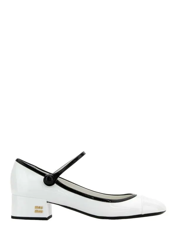 Miu Miu Leather Pumps - White