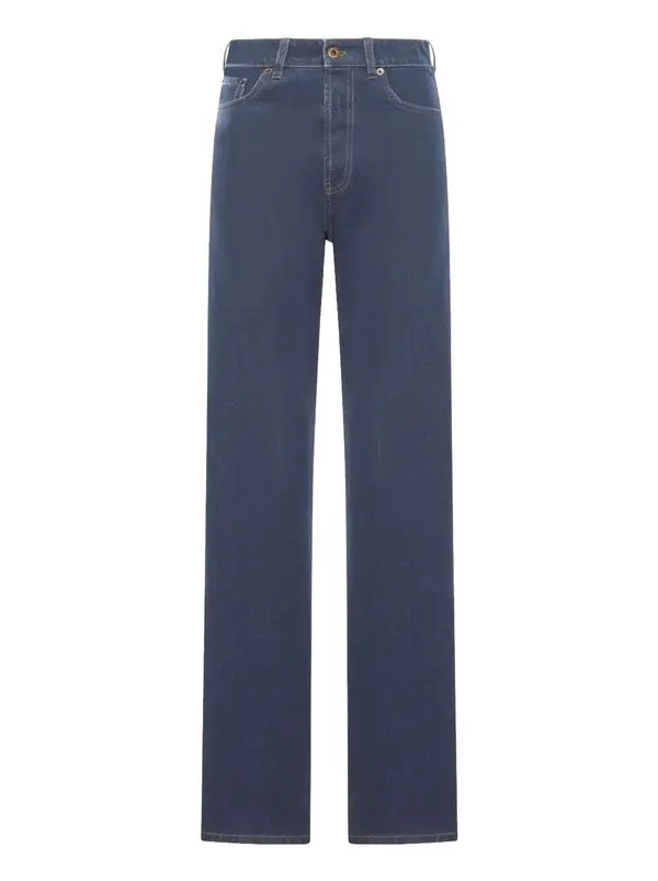 Miu Miu Embroidered-logo Jeans - Blue