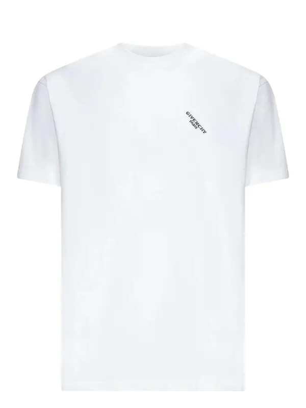 Givenchy Logo Print Regular Fit Cotton T-shirt - White