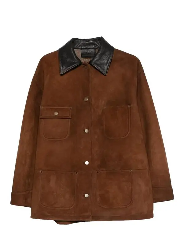Prada Jackets Leather Jackets - Brown
