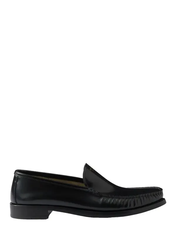 Prada Leather Loafers - Black
