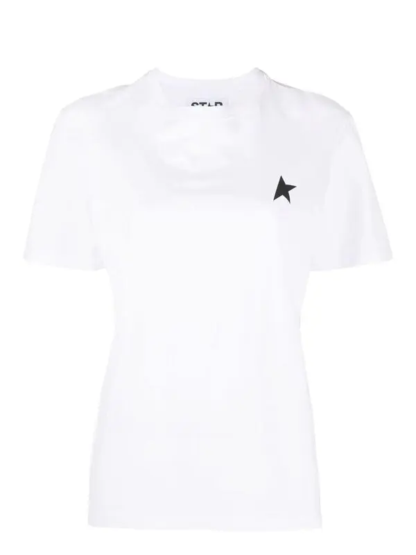 GOLDEN GOOSE Star Collection T-shirt With Star Print - White