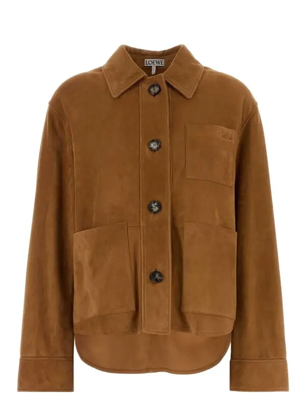 Loewe Suede Jacket - Brown