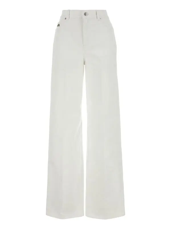 Alexander McQueen Wide Leg Jeans - Multicolor