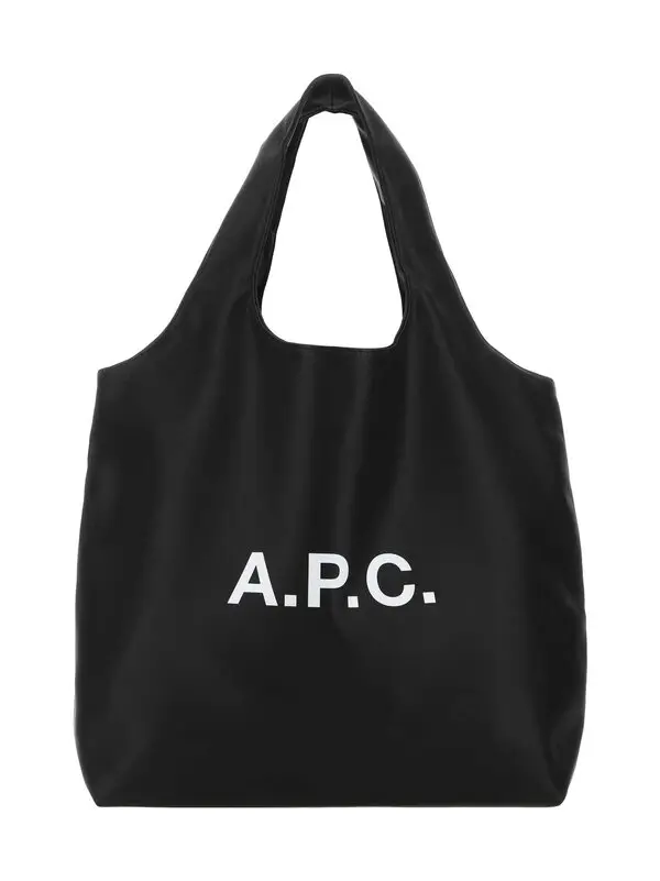 A.p.c. Synthetic Leather Shopping Bag - Black
