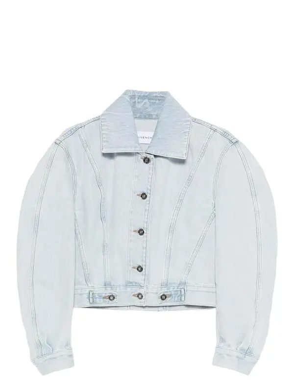 Givenchy Cropped Denim Jacket - Blue