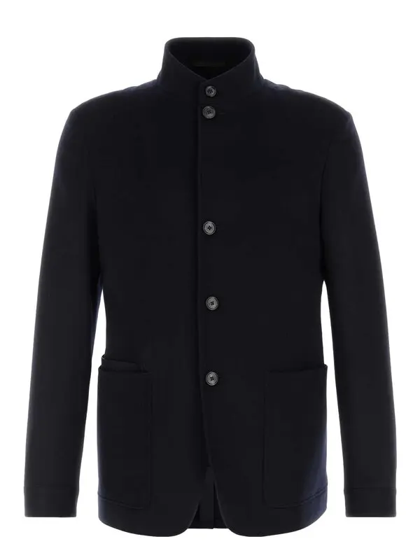 Zegna Midnight Cashmere Blazer - Blue