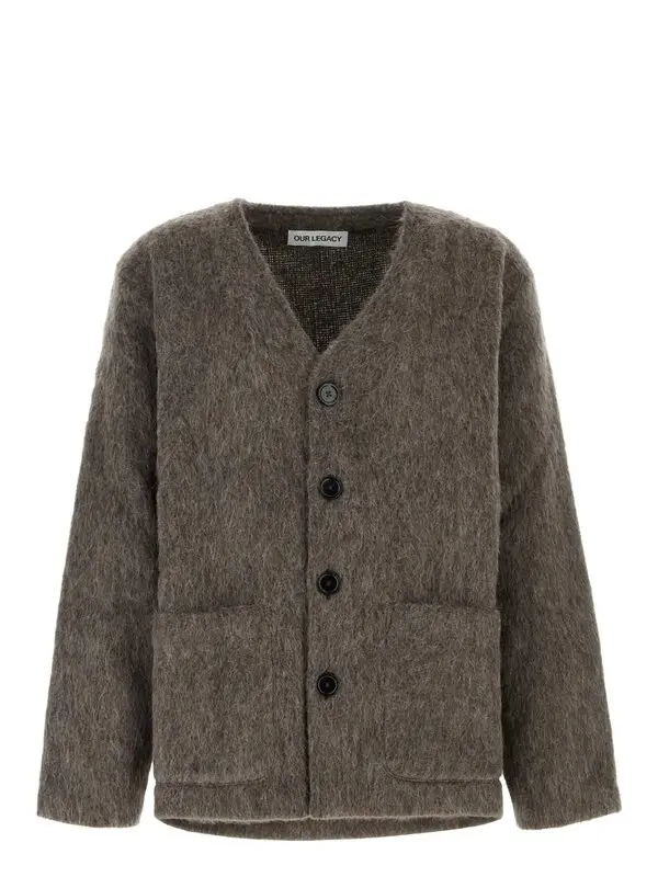 Our Legacy Mud Wool Blend Oversize Cardigan - Brown