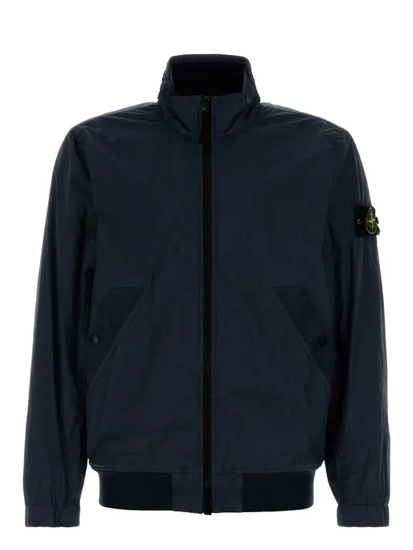 Stone Island Nylon Bomber Jacket - Blue