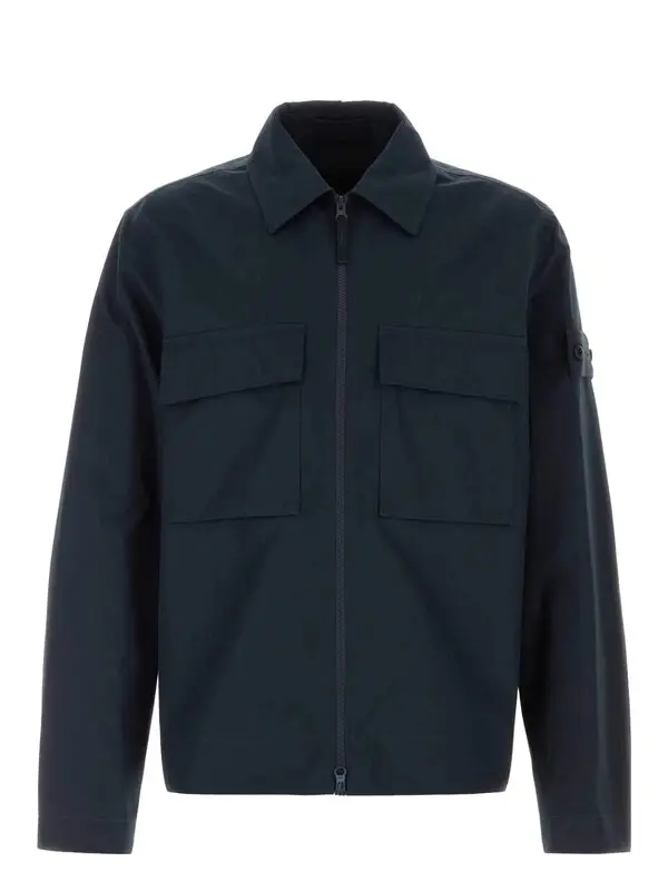 Stone Island Cotton Canvas Jacket - Blue