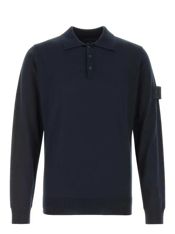 Stone Island Midnight Wool Polo Shirt - Blue