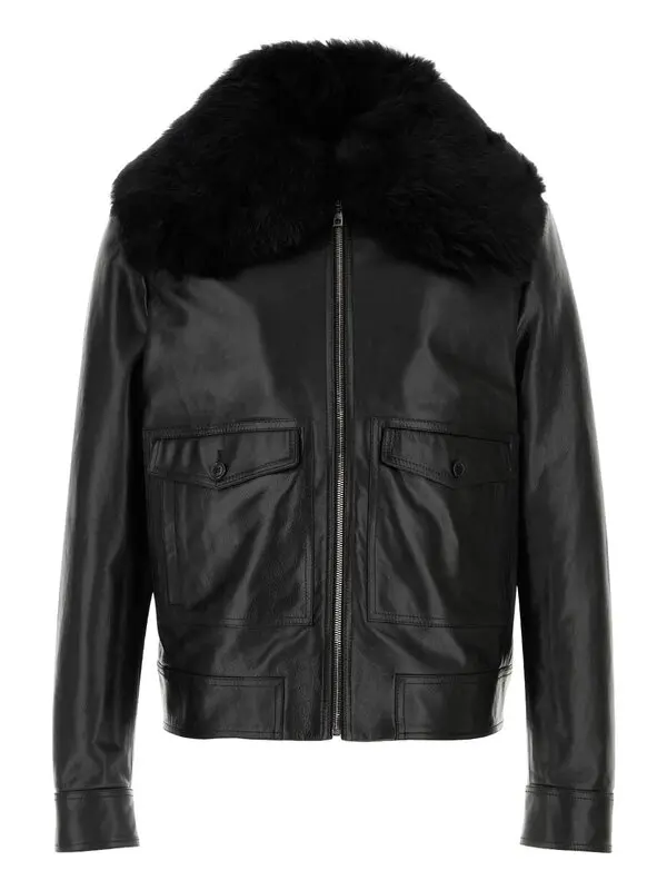 Dolce & Gabbana Leather Jacket - Black
