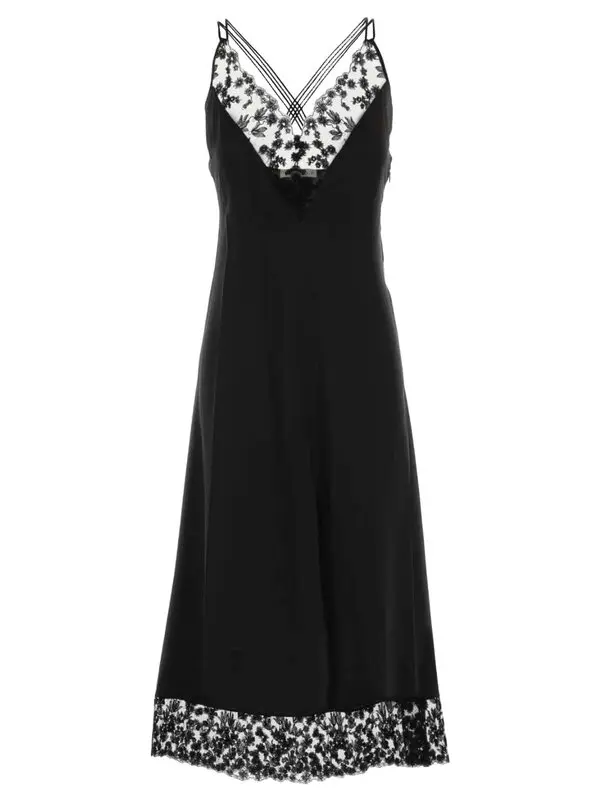Fendi Silk Satin Dress - Black
