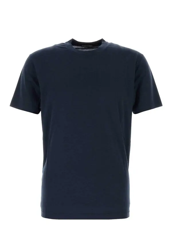 TOM FORD Dark Lyocell Blend T-shirt - Blue