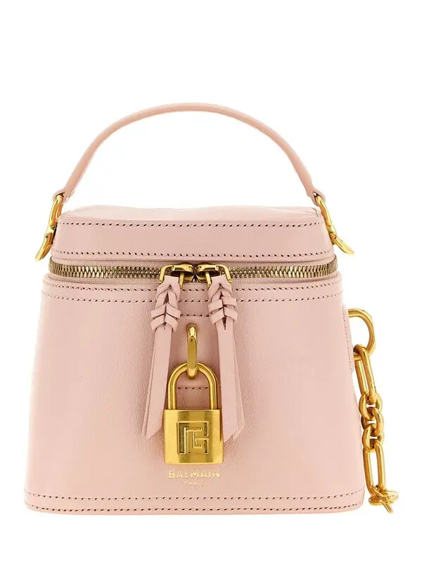 Balmain Pulse Vanity Leather Handbag - Pink